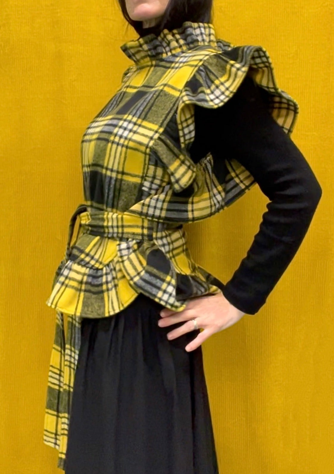 The Yellow Plaid Capette | Minkie