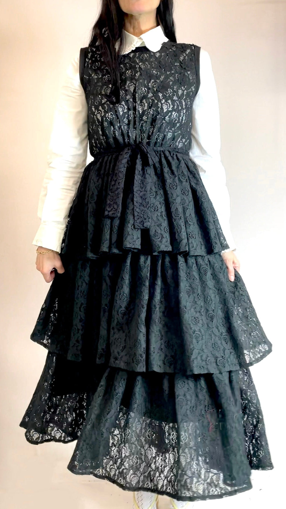 The Carousel Sleeveless Dress in Lace | Minkie